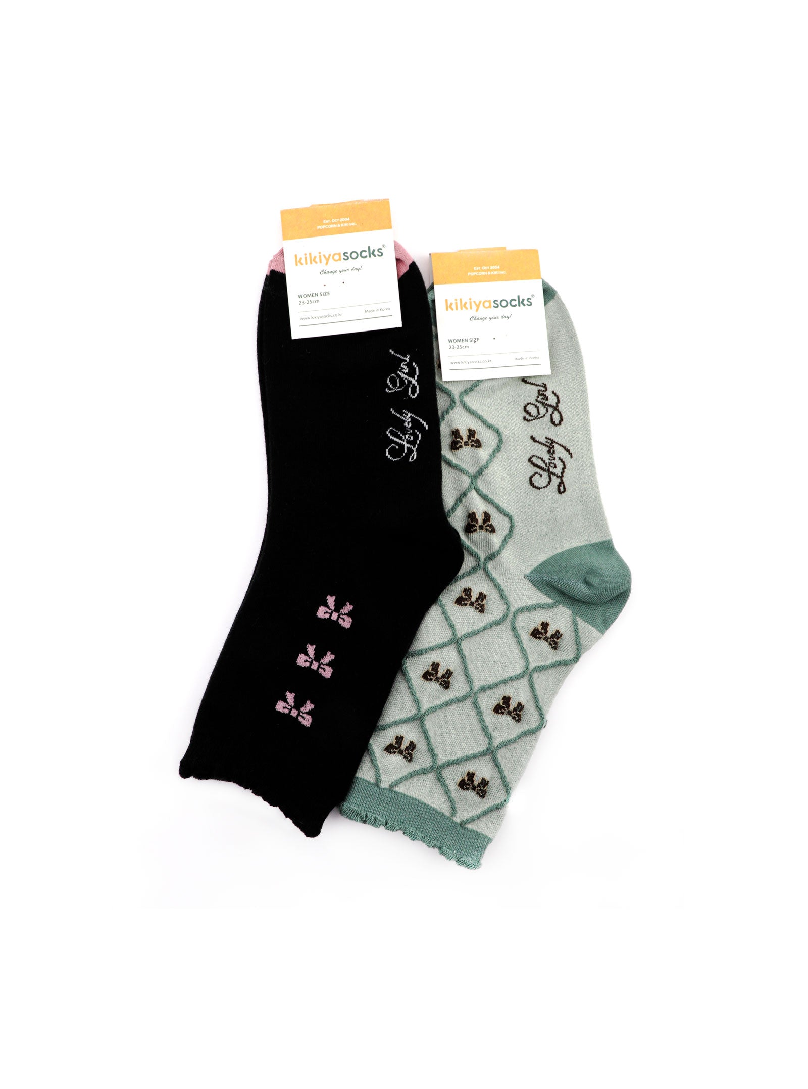Piaf Bow Pattern Socks - Simplique Mode