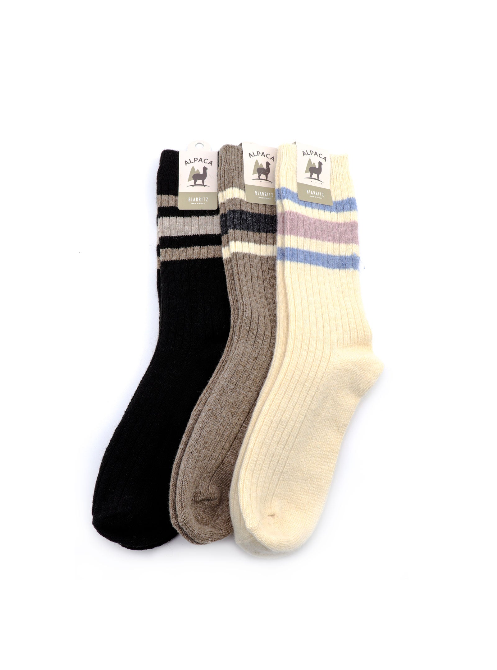 Persea Wool Blend Stripe Socks - Simplique Mode